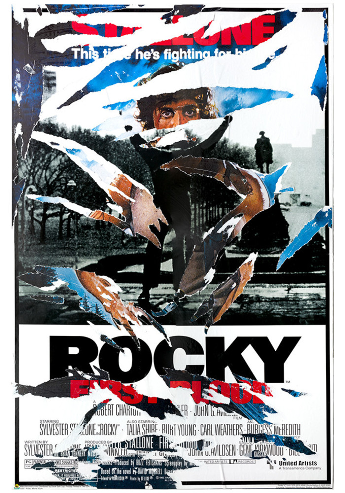 Rocky / Rambo - One-Sheet - Ripped Film Posters Decollage On Canvas by ...